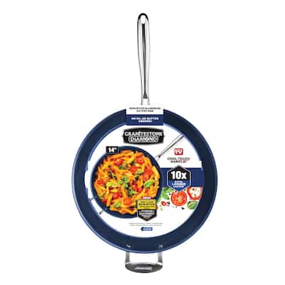 GRANITESTONE Classic Blue 20-Piece Aluminum Ultra-Durable Non-Stick ...