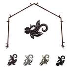 EMOH 13/16" Dia Adjustable 120-170" Single Curtain Rod in Cocoa with ...