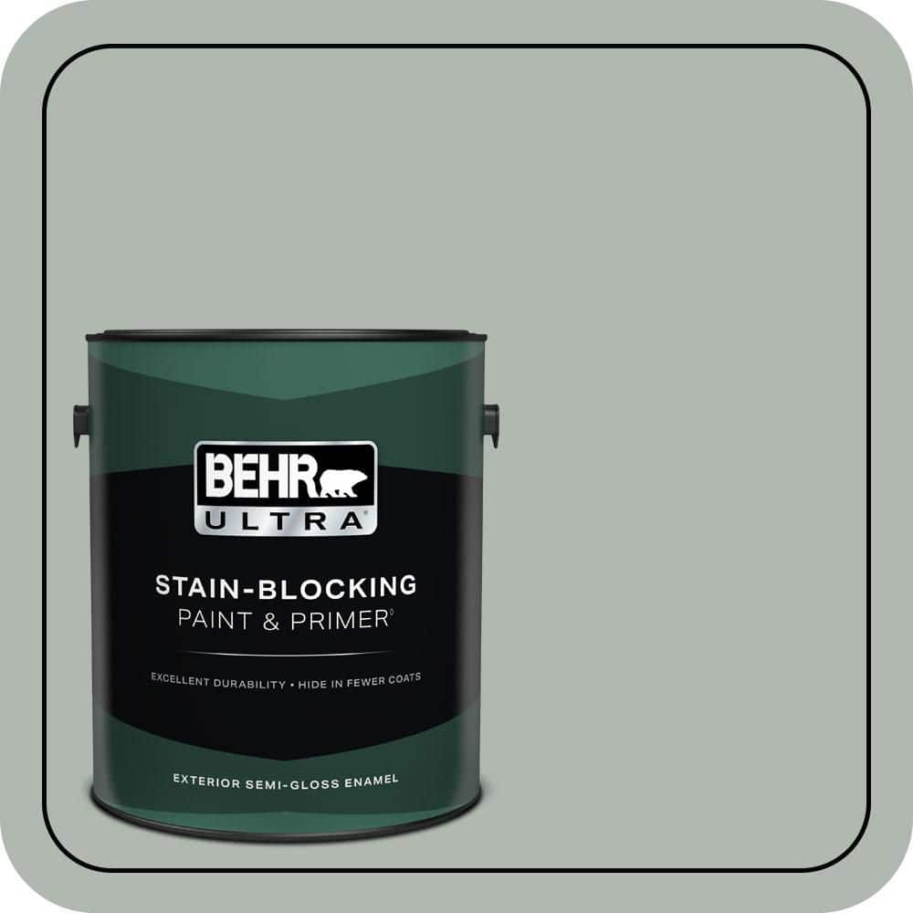 BEHR ULTRA 1 gal. #PPU12-14 Verdigris Semi-Gloss Enamel Exterior Paint ...