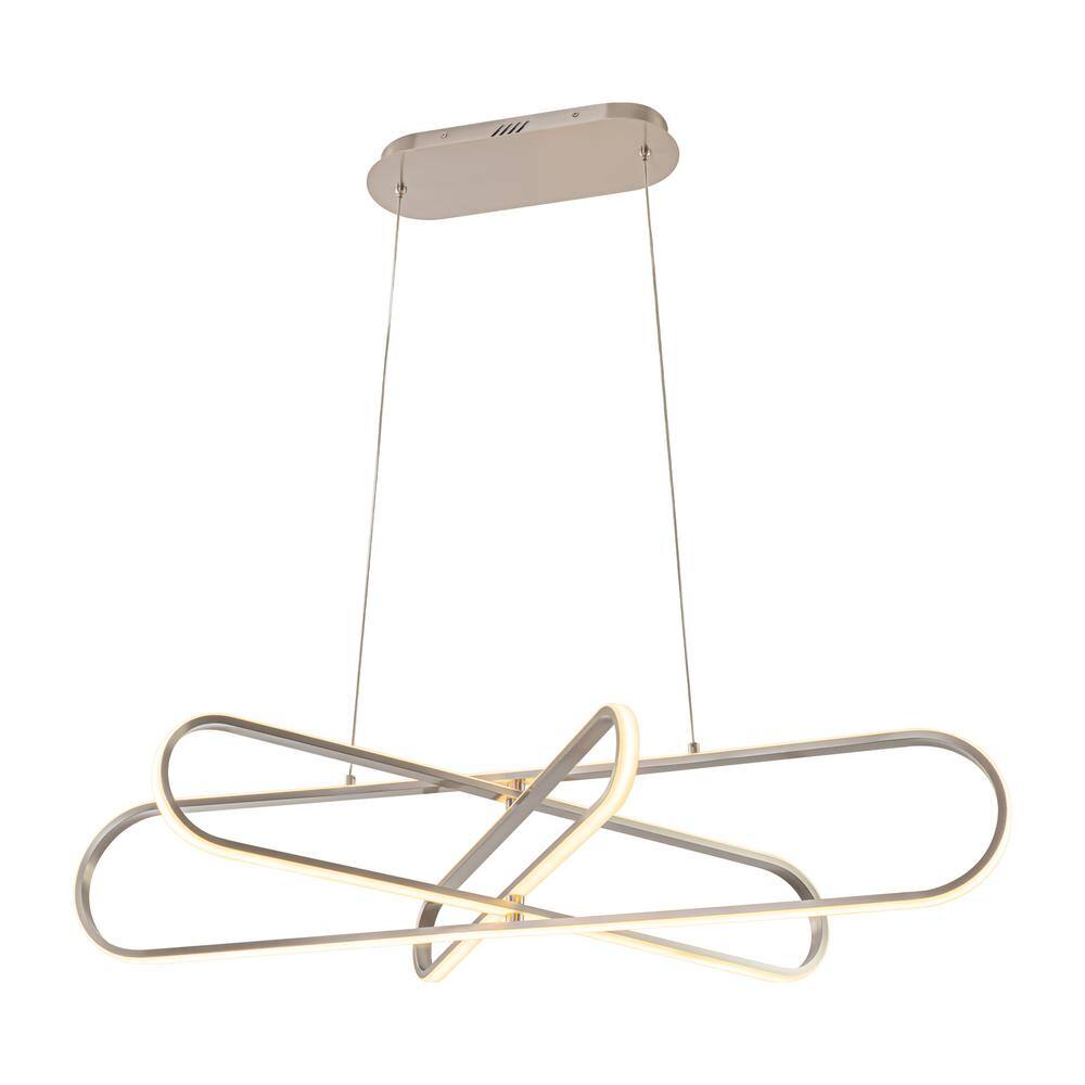 RRTYO Erlen 3-Light Modern Tiered Linear Sputnik Pendant Light Dimmable ...