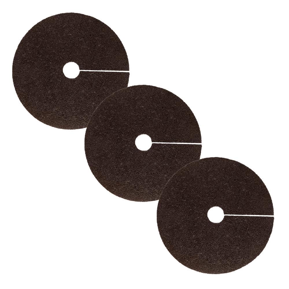 Vigoro 24 in. Brown Recycled Rubber Tree Ring (3-Pack) DCTR24BN3 - The ...
