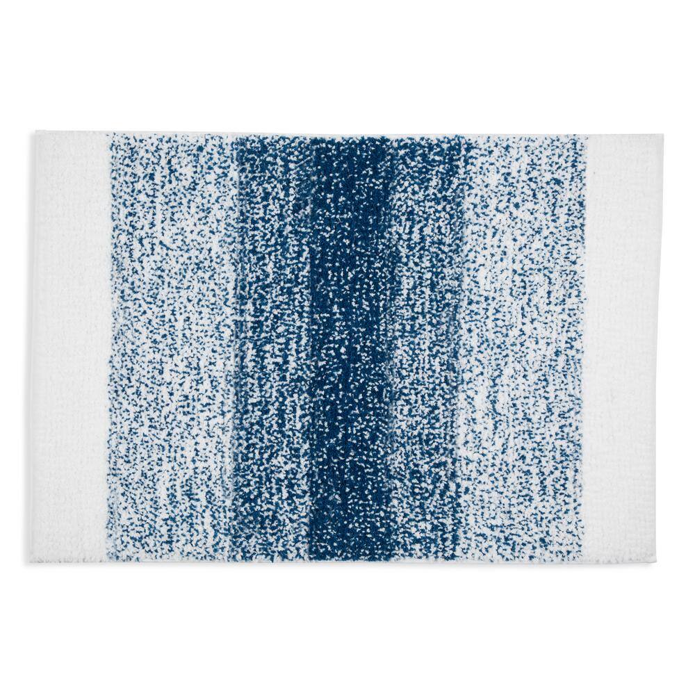 SOHOME Melange Royal Blue/White Ombre 20 in. x 30 in. Machine Washable ...