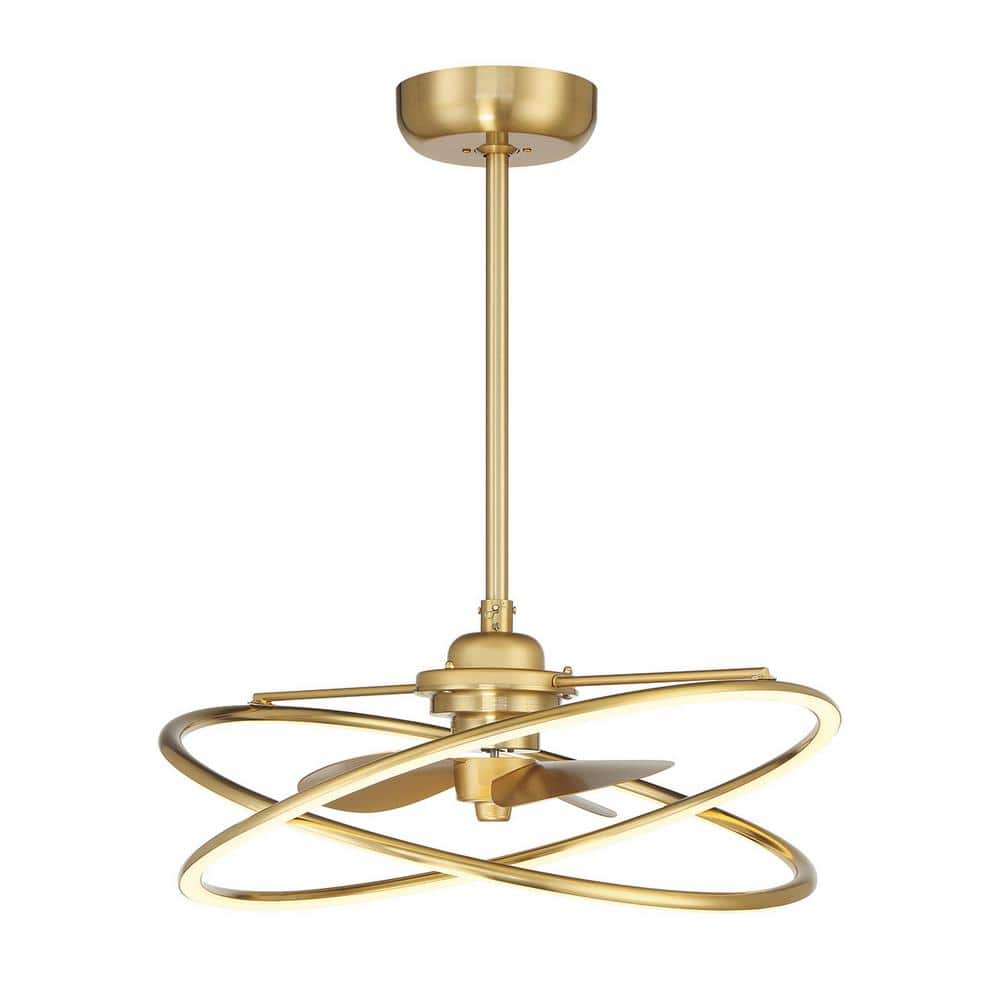 Savoy House Dorado 25 in. W Indoor Warm Brass Integrated LED Ceiling ...