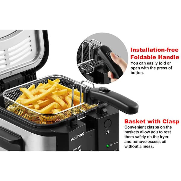 Deep Fryer Small Yangbowan 3L Deep Fryer With Basket - 1300W Electric ...