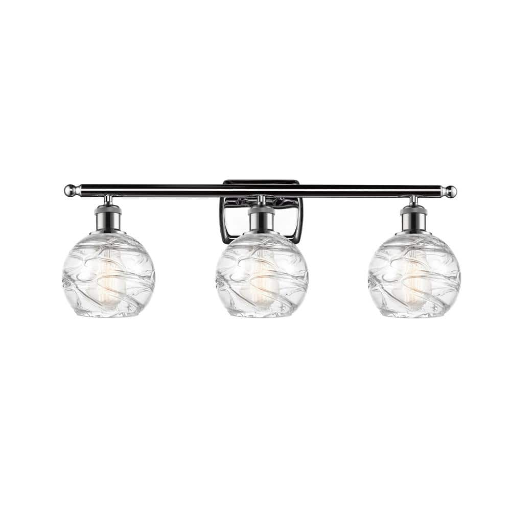 Innovations Athens Deco Swirl 26 in. 3-Light Clear Deco Swirl, Polished ...