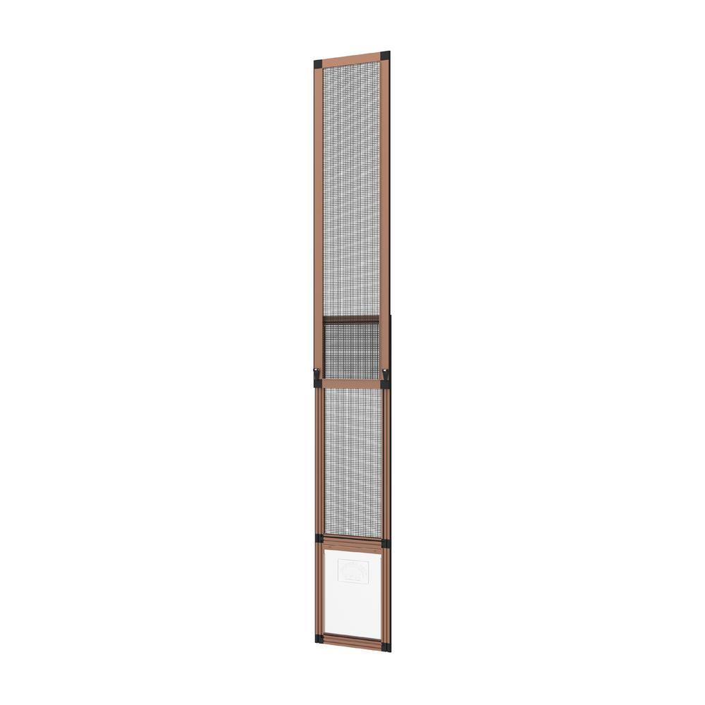 Hakuna Pets 7.09 in. x 9.25 in. Medium Bronze Patio Pet Door Insert ...
