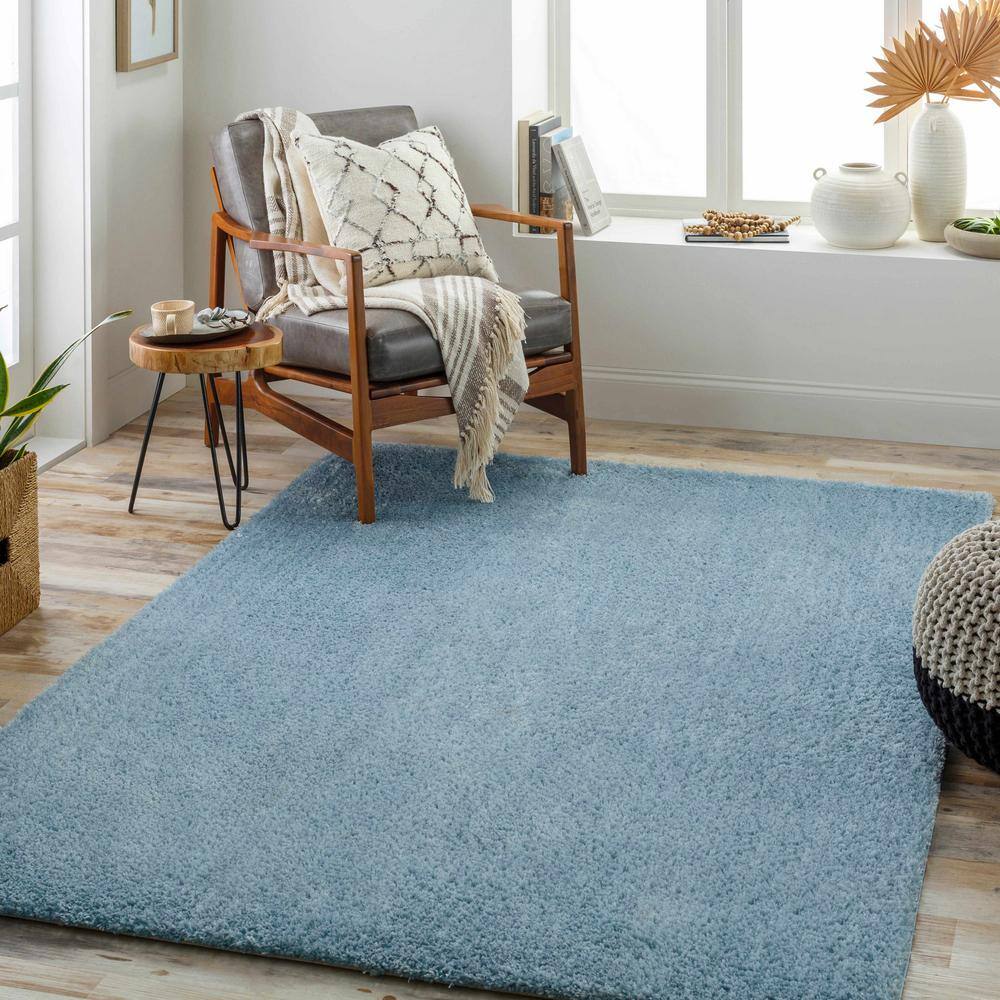 HAUTELOOM Heavenly 5 ft. X 7 ft. Blue Area Rug HVL6202-537 - The Home Depot