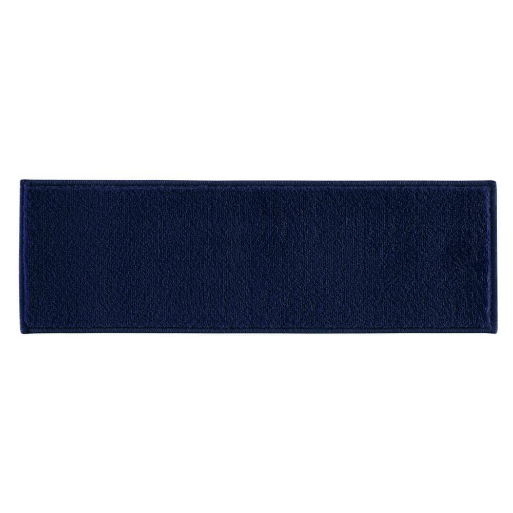 SUSSEXHOME Trellisville Collection Solid Navy 9 in. x 28 in ...