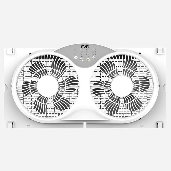 Comfort Zone 9 in. Twin Window Fan with Manually Reversible Airflow ...