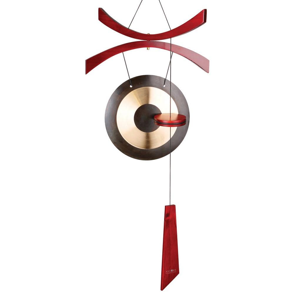 WOODSTOCK CHIMES Encore Collection, Encore Wind Gong, 38 in. Brass Wind ...