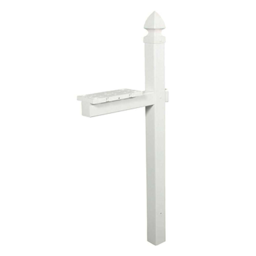 Gibraltar Mailboxes Providence 57-1/4 in. Post-Mount Mailbox with Cross ...