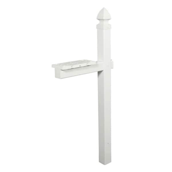Gibraltar Mailboxes Providence 57-1/4 in. Post-Mount Mailbox with Cross ...