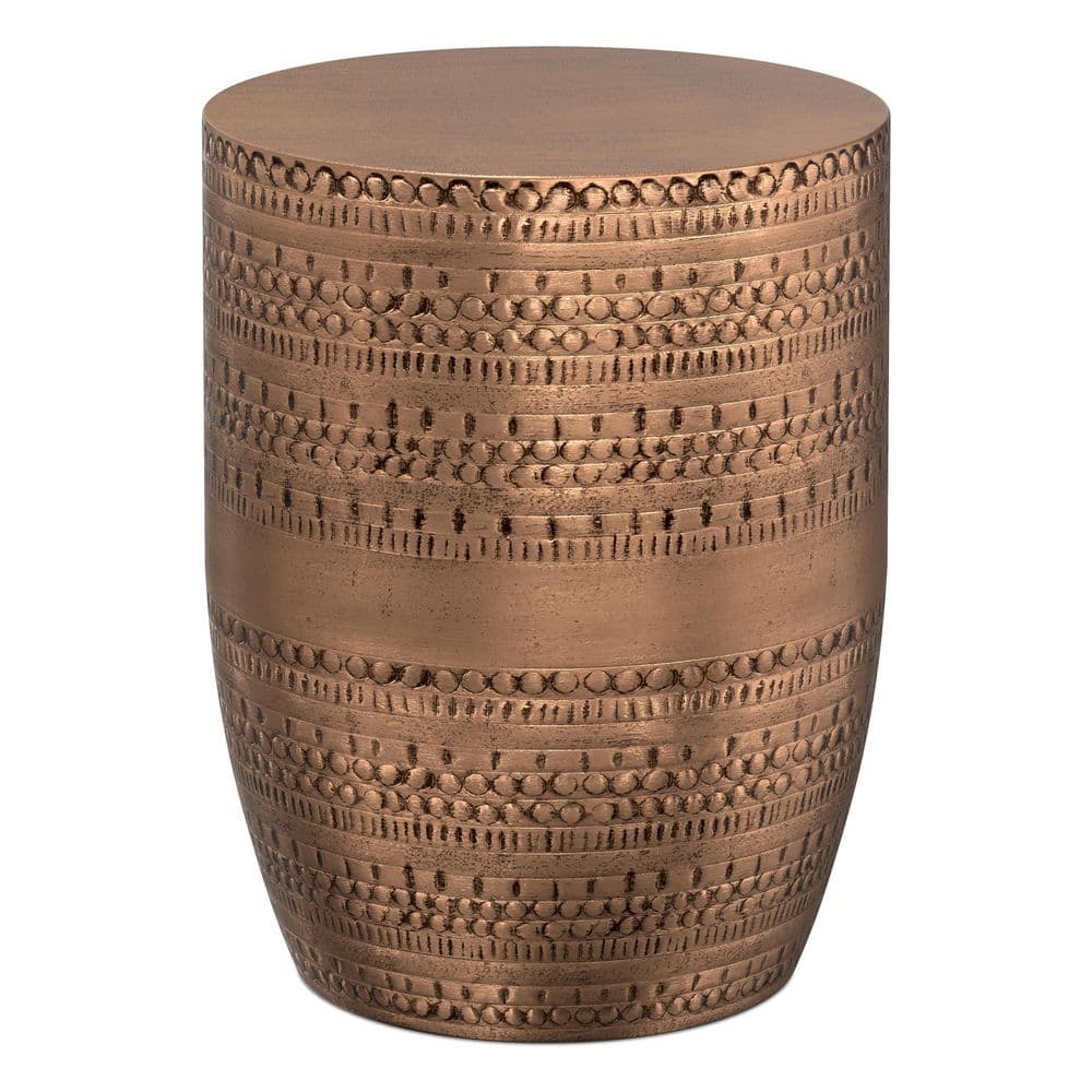 Simpli Home Johnsen Boho 15 in. Wide Metal Large Accent Side Table in ...