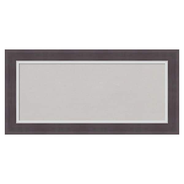 Amanti Art Ellie Brown Silver 36 in. x 18 in. Poly Framed Grey Cork ...