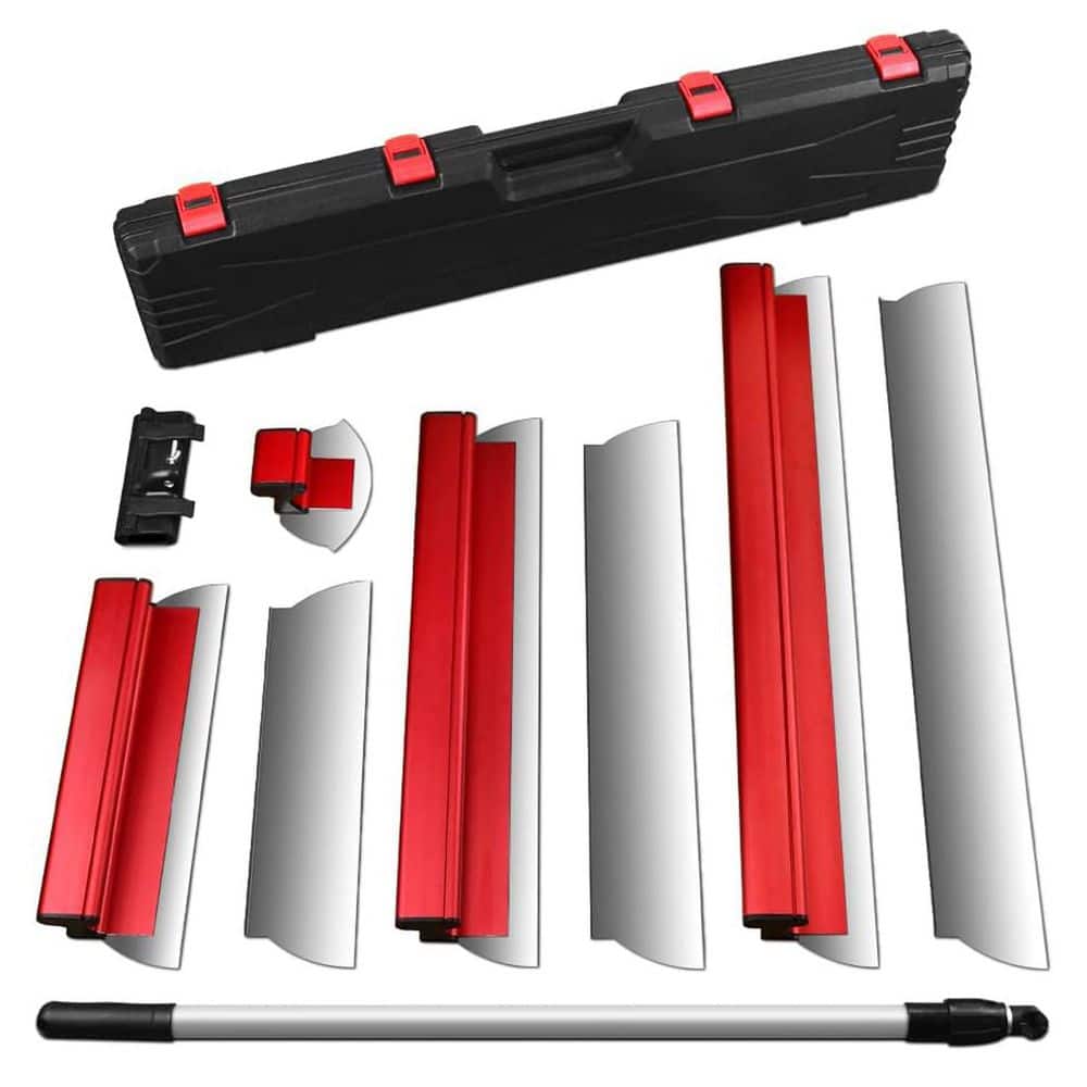 KIWDZFU Drywall Skimming Blade Set with Transport Case Stainless Steel ...