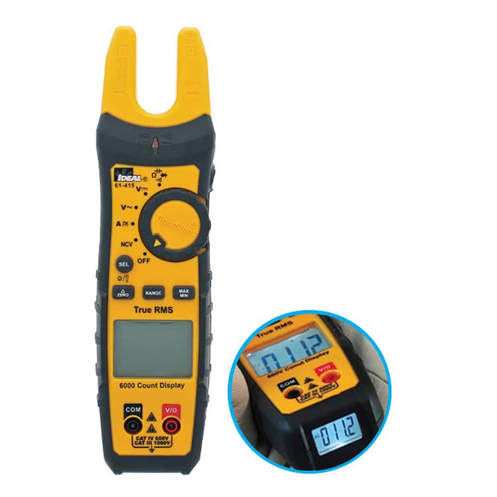 IDEAL 200A AC/DC TRMS Split Jaw Meter, TightSight, with Flashlight and ...