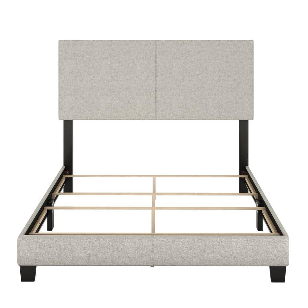 Boyd Sleep Milan Upholstered Linen Platform Bed, Twin, White MIL897TW ...