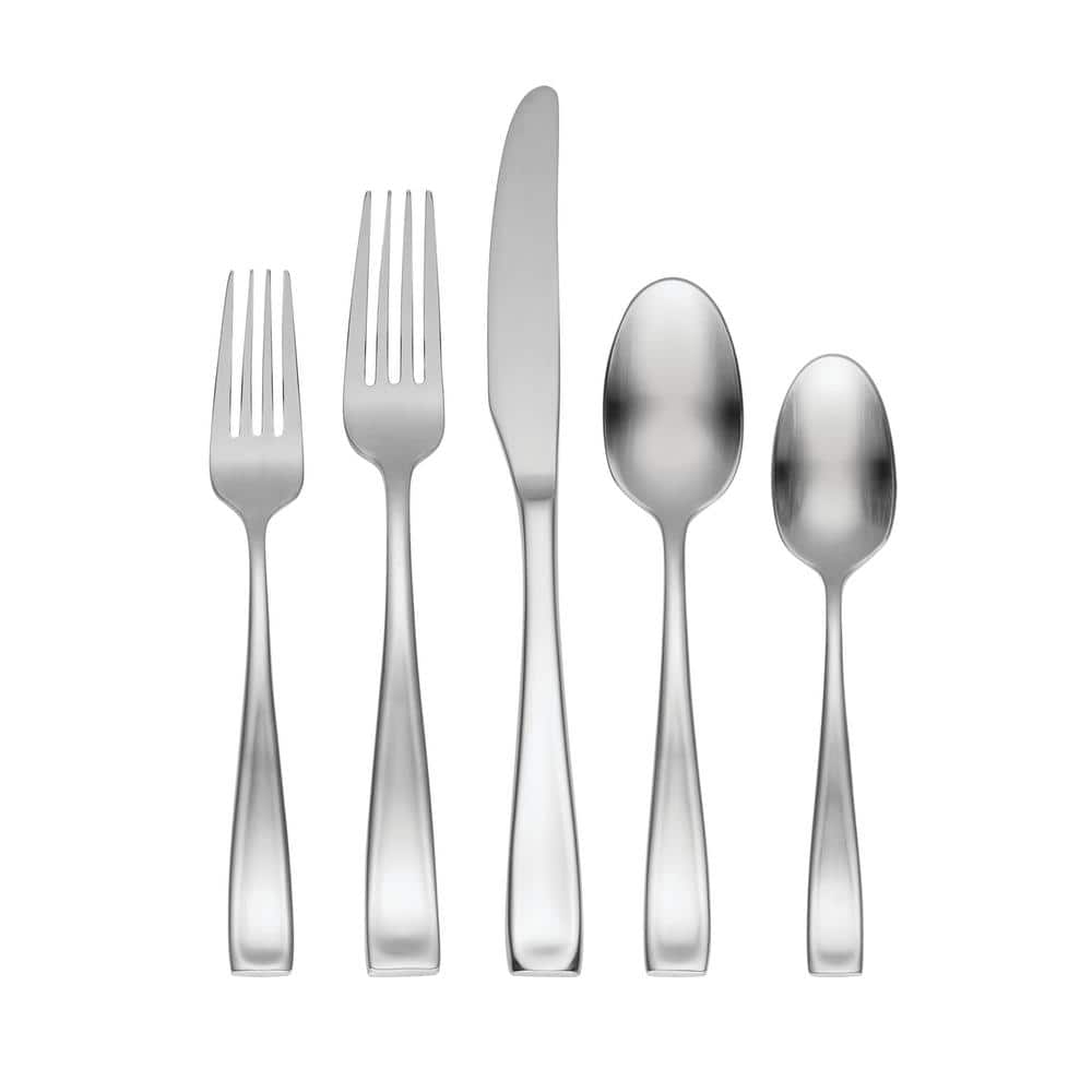 Oneida Satin Moda 65-Piece Silver 18/10-Stainless Steel Flatware Set ...