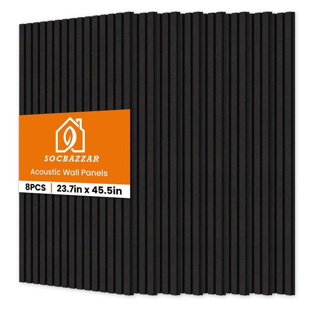 SOCBAZZAR 0.95 in. x 1. 97 ft . x 3.79 ft. Black Finished Polyester ...