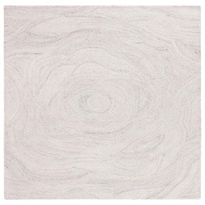 SAFAVIEH Abstract Light Gray/Beige 6 ft. x 6 ft. Abstract Distress ...