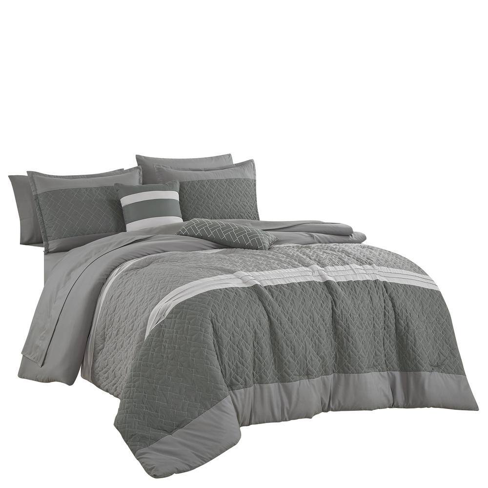 Shatex 9 Piece All Season Bedding Queen size Comforter Set, Ultra Soft ...