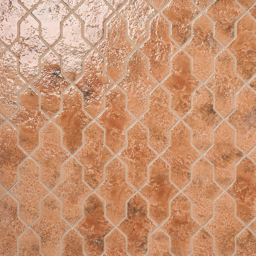 Ivy Hill Tile Elara Cruz Sunset Terracotta 4.48 in. x 8.46 in. Glossy ...