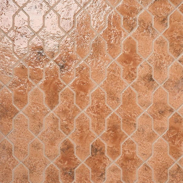 Ivy Hill Tile Elara Cruz Sunset Terracotta 4.48 in. x 8.46 in. Glossy ...