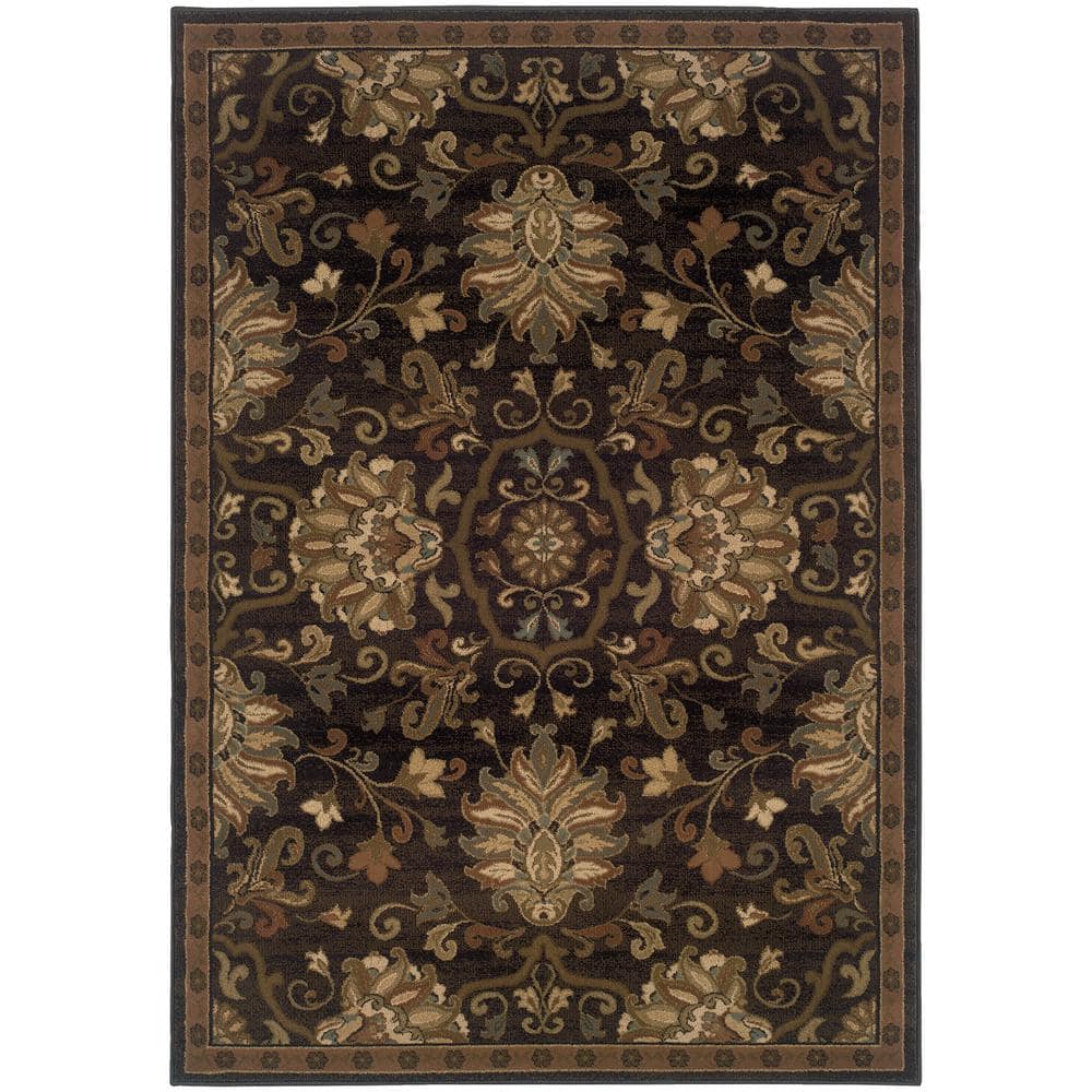 Home Decorators Collection Eastgate Espresso 4 ft. x 5 ft. Area Rug ...