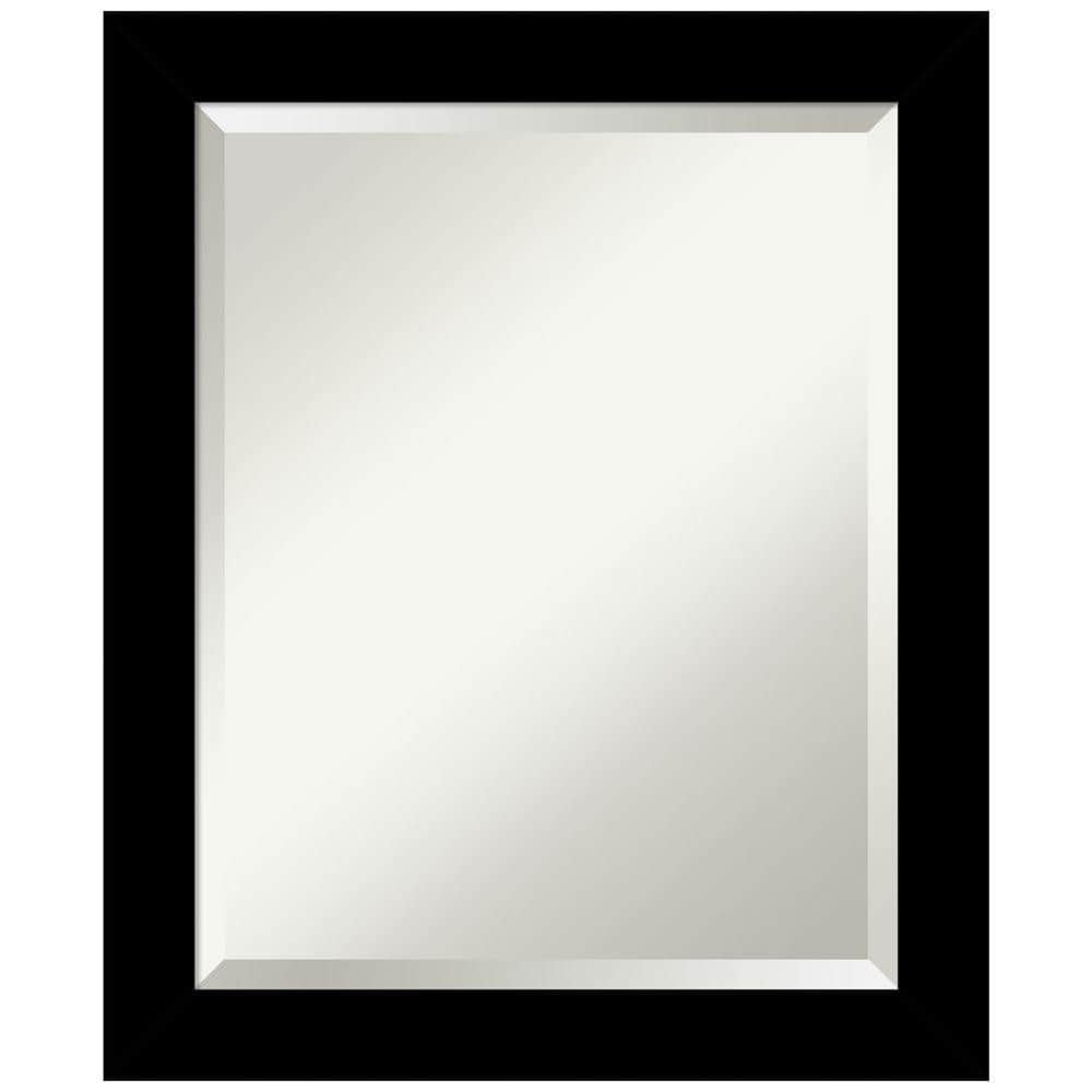 Amanti Art Brushed Black 19.25 in. x 23.25 in. Beveled Modern Rectangle ...