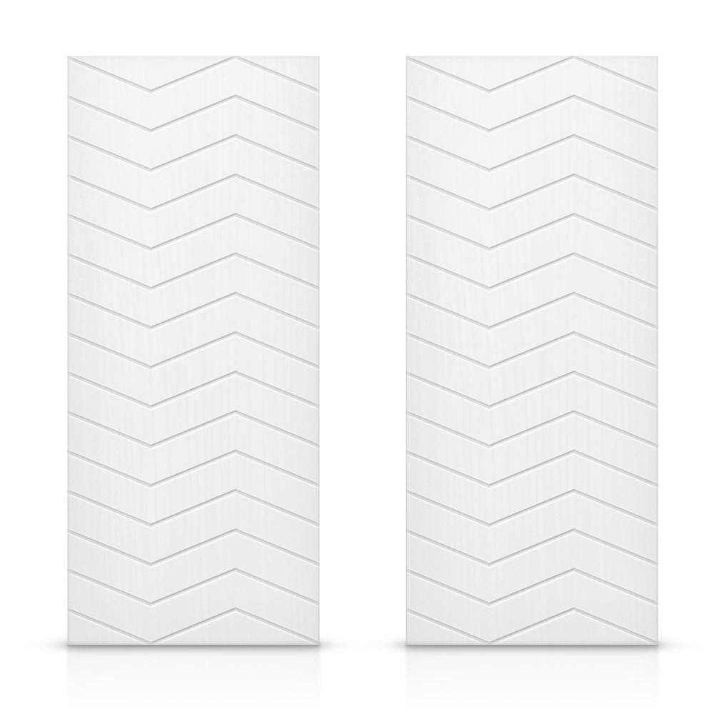 CALHOME 60 in. x 84 in. Hollow Core White Painted Composite MDF ...