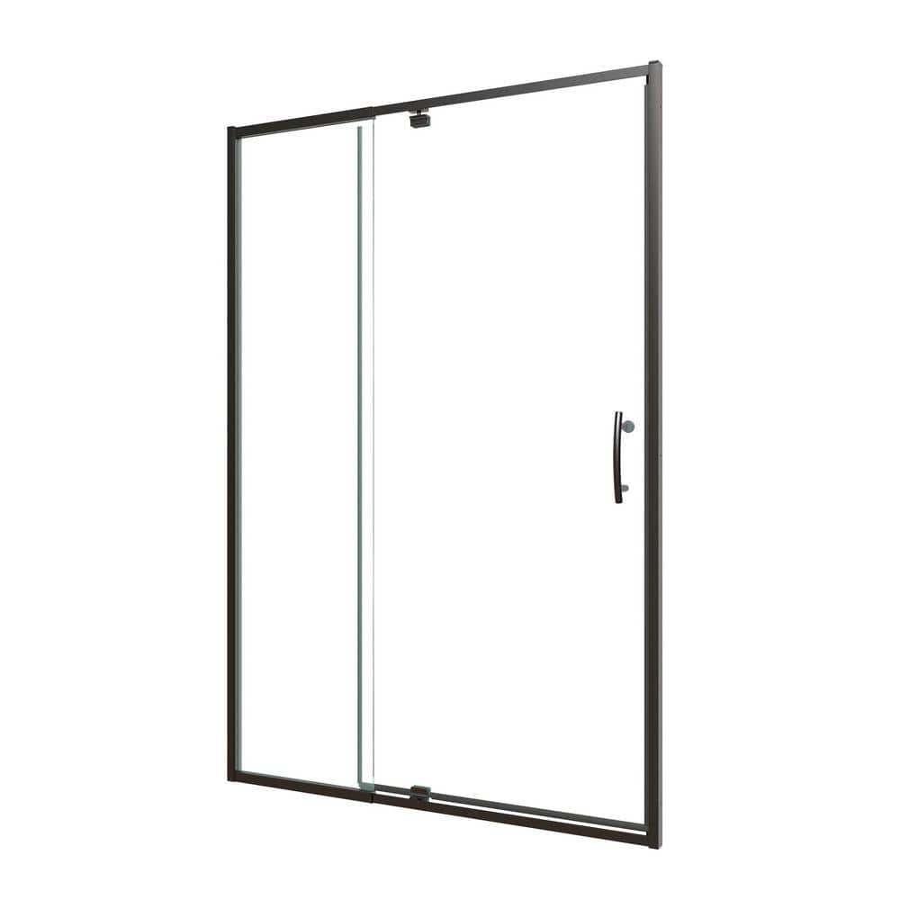 Modland Hans 44 in.-48 in. Wx 71 in. H Pivot Semi-Frameless Shower Door ...