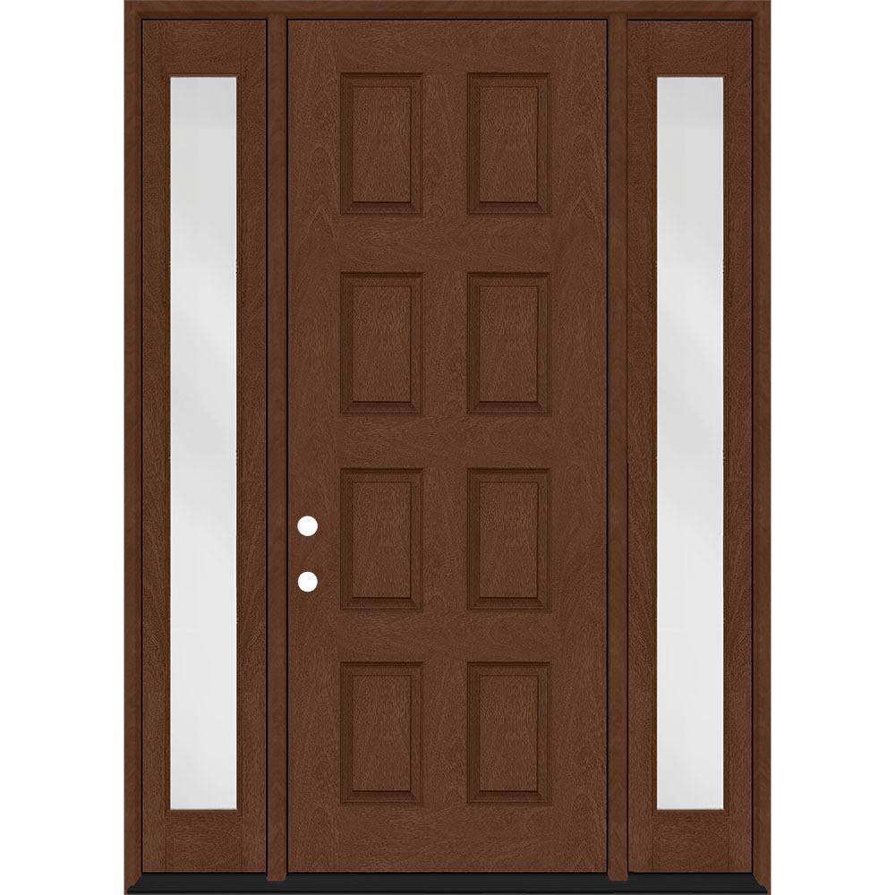 Steves & Sons Regency 68 in. x 96 in. 8-Panel RHIS Chestnut Stain ...