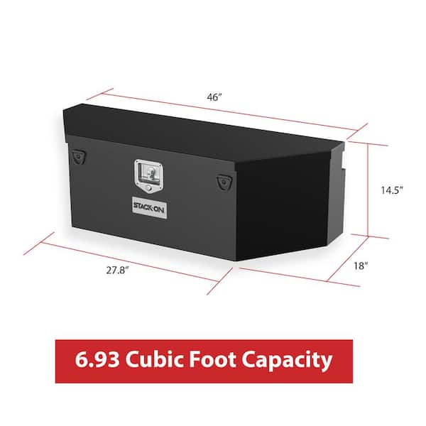 STACK-ON 46 in. Matte Black, Steel, A-Frame Trailer Tongue Box, Truck ...