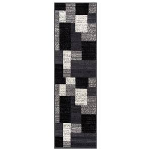 World Rug Gallery Contemporary Distressed Boxes Brown 2 ft. x 7 ft ...