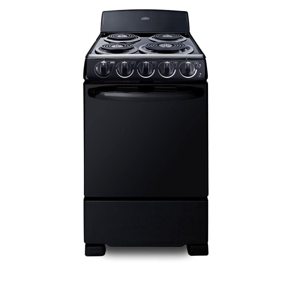Summit Appliance 20 in. 2.3 cu. ft. Electric Range in Black RE2031B ...