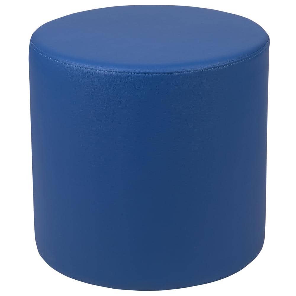 Carnegy Avenue Nicholas Blue Vinyl Soft Seating Flexible Circle for ...