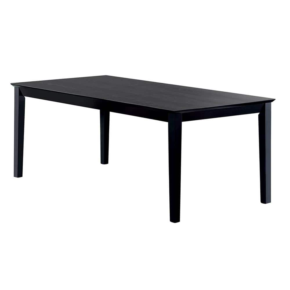 Benjara 30.25 in. H Black Rectangular Wooden Dining Table BM69076 - The ...