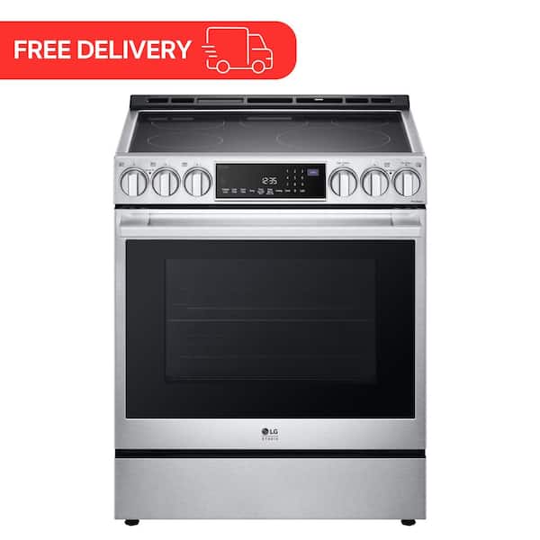 LG 30 in. 6.3 cu. ft. Smart 4-Element Induction Slide-In Range ...