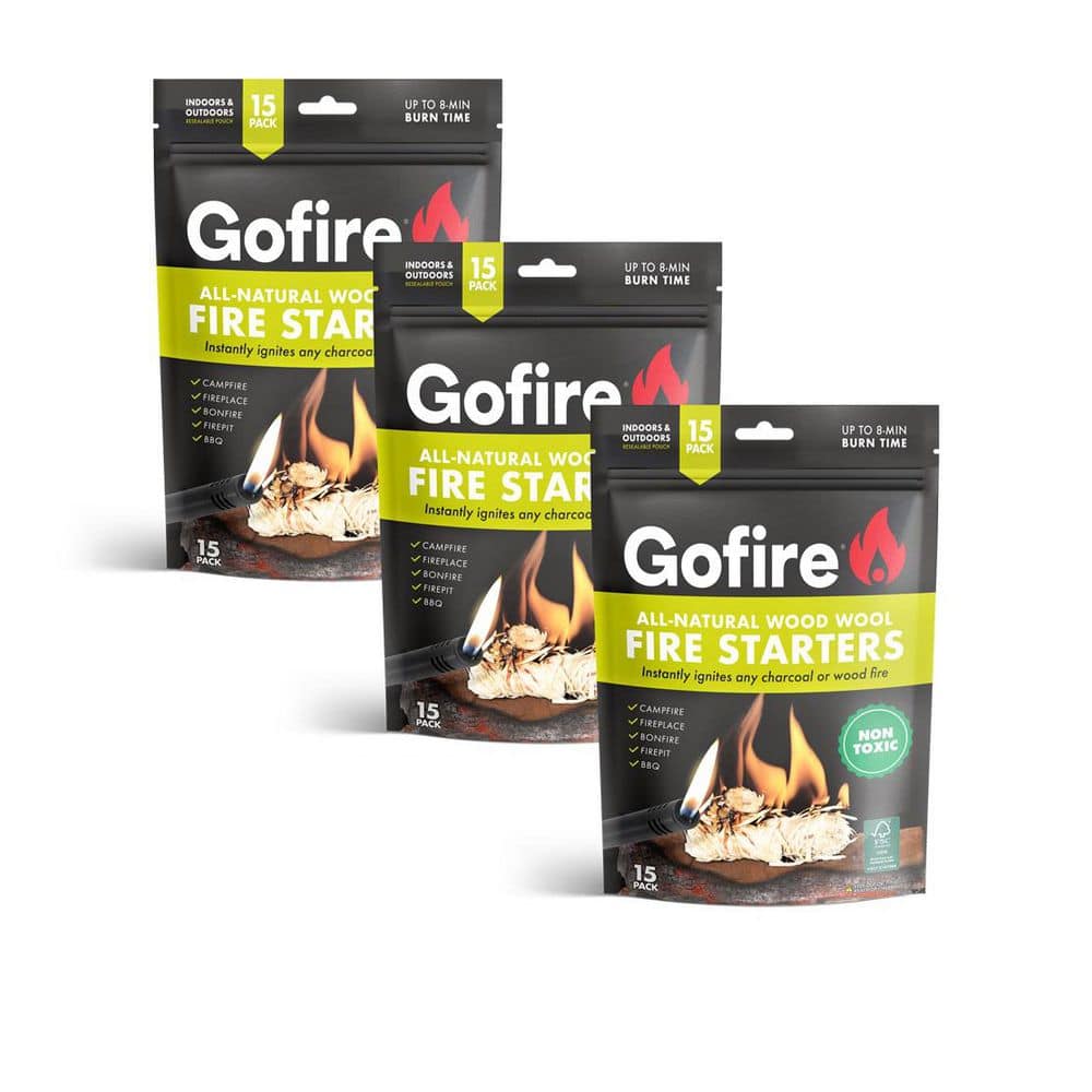 GOFIRE 45 pack all natural fire starter 32745GF3PK - The Home Depot