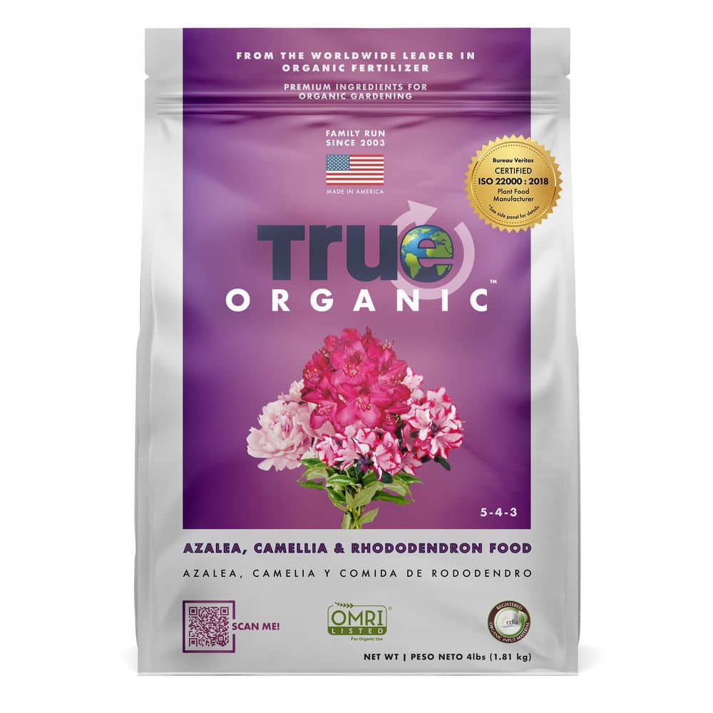 TRUE ORGANIC 4 lbs. Organic Azalea, Camellia and Rhododendron Plant ...