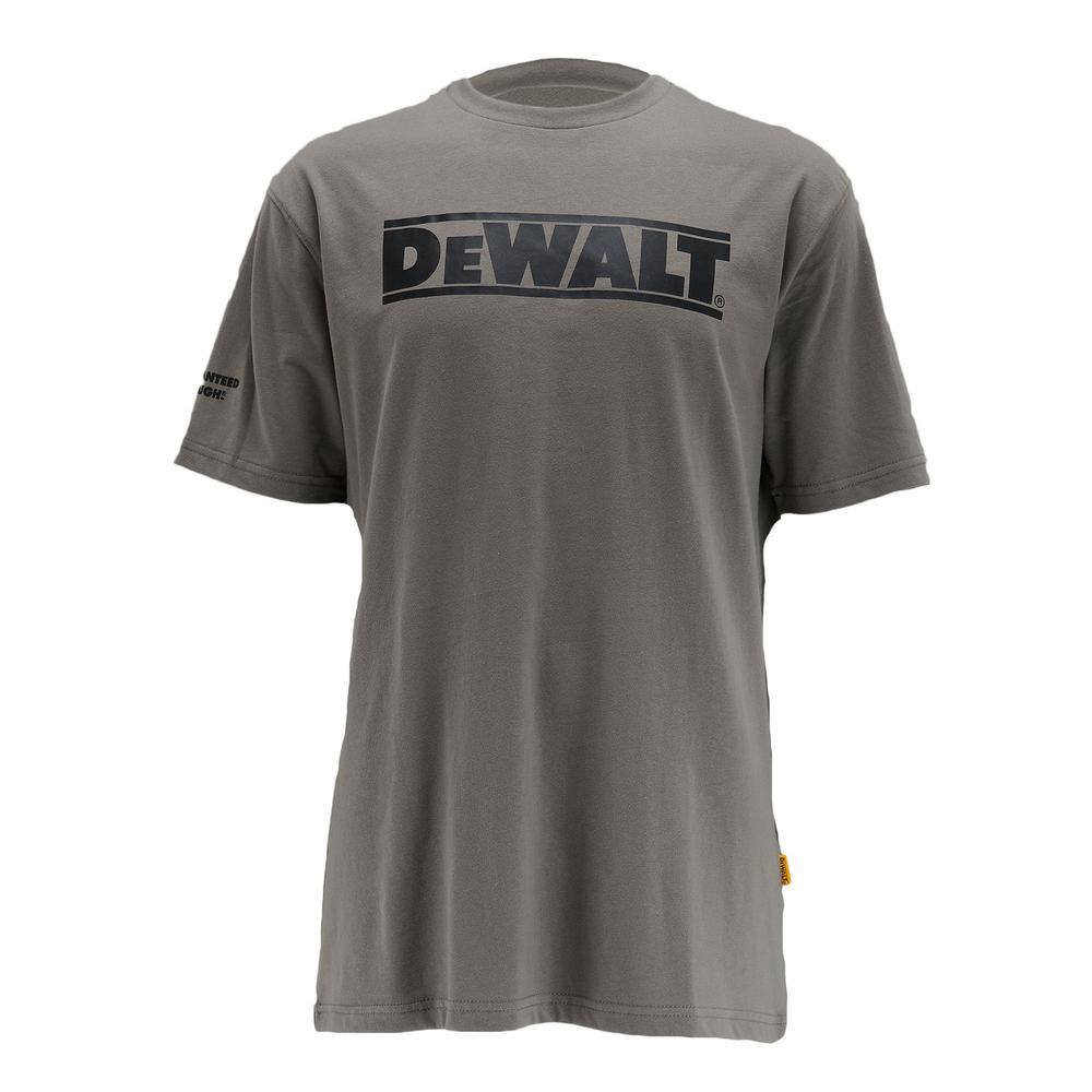 DEWALT Men's Medium Charcoal Cotton Polyester Short Sleeve Tee Shirt ...