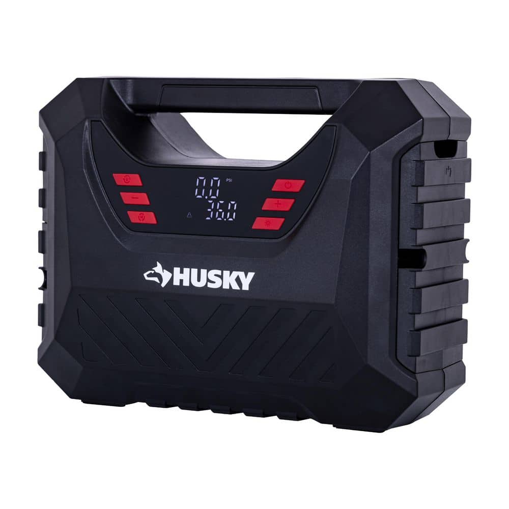Husky 12/120-Volt AC/DC Portable Quick Flow Air Compressor Air Pump ...