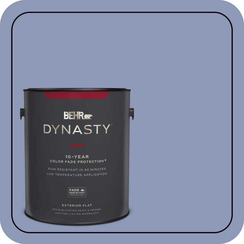 BEHR DYNASTY 1 gal. #600F-5 Blueberry Buckle Flat Exterior Stain ...