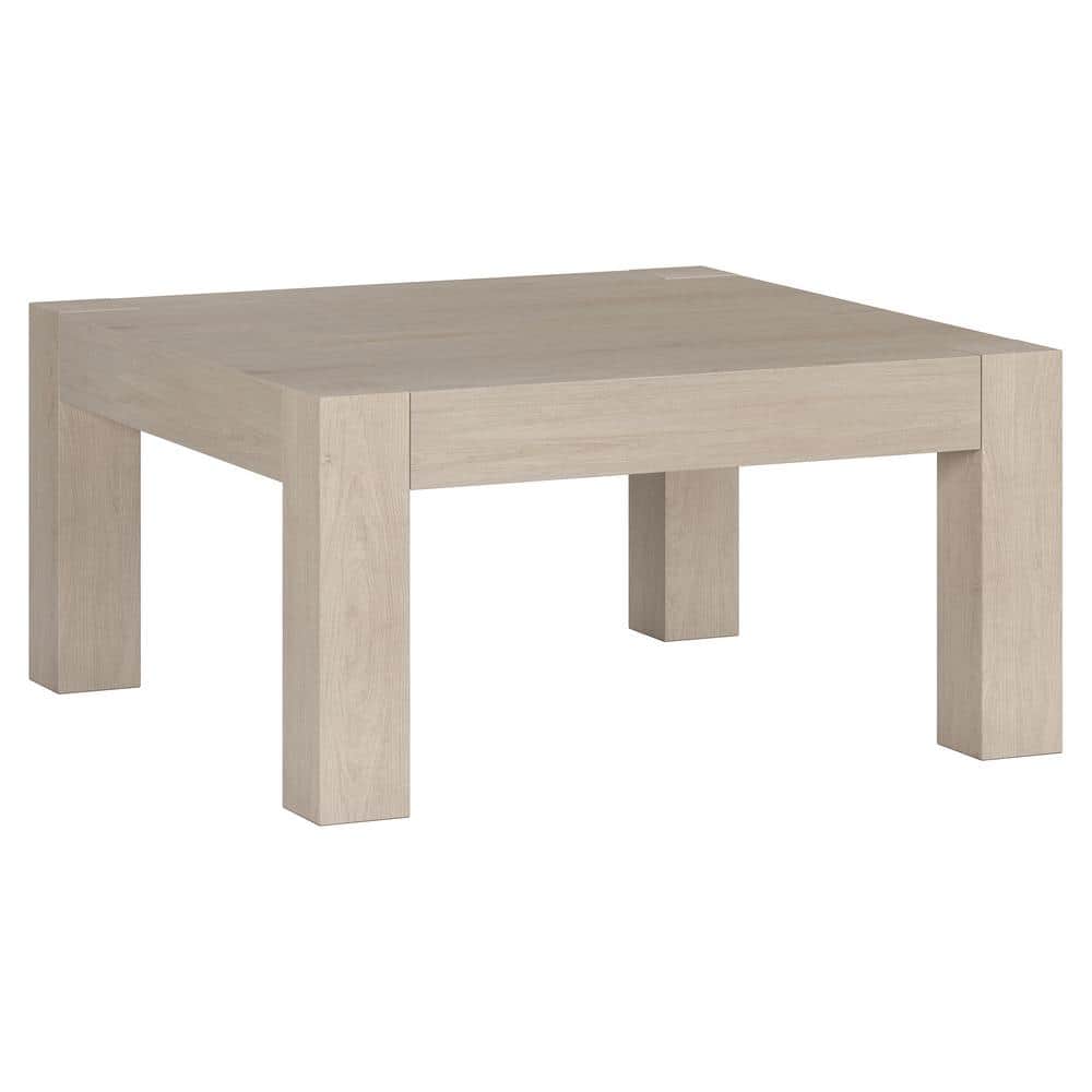 Meyer&Cross Langston 34 in. Alder White Square MDF Top Coffee Table ...