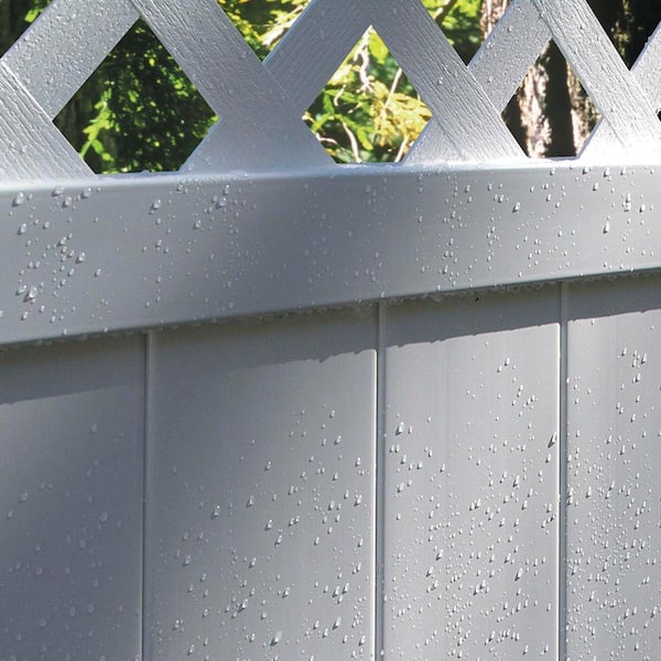 Veranda Lewiston 6 Ft H X 6 Ft W White Vinyl Lattice Top Fence Panel