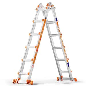 Gorilla Ladders 22 ft. Reach Aluminum Multi-Position Ladder w/ Project ...