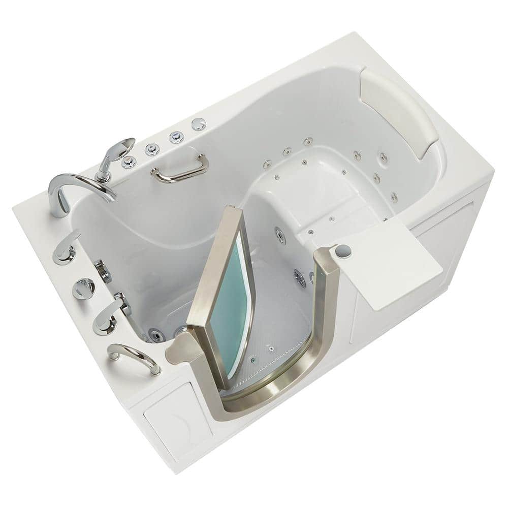 Ella Elite 52.25 in. x 29.75 in. Left Drain Walk-in Combination Bathtub ...