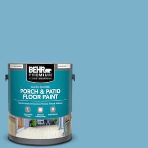 BEHR PREMIUM 1 gal. #M470-2 Basin Blue Gloss Enamel Interior/Exterior ...
