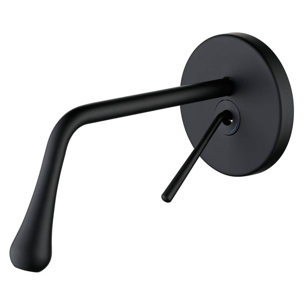 FLG Single Handle Wall Mounted Bathroom Faucet with Valve Modern Brass ...