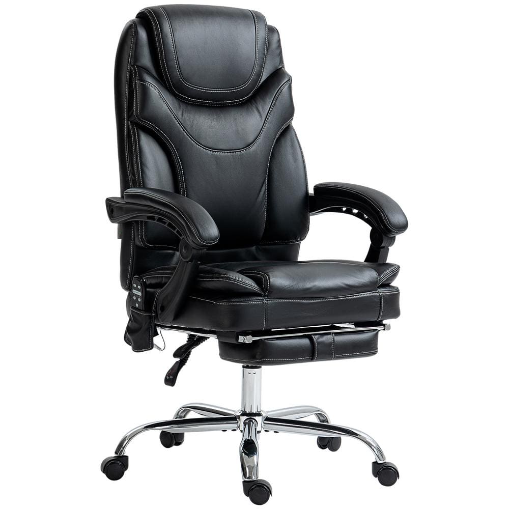 Vinsetto PU Leather Vibration Massage Office Chair with 6 Points ...